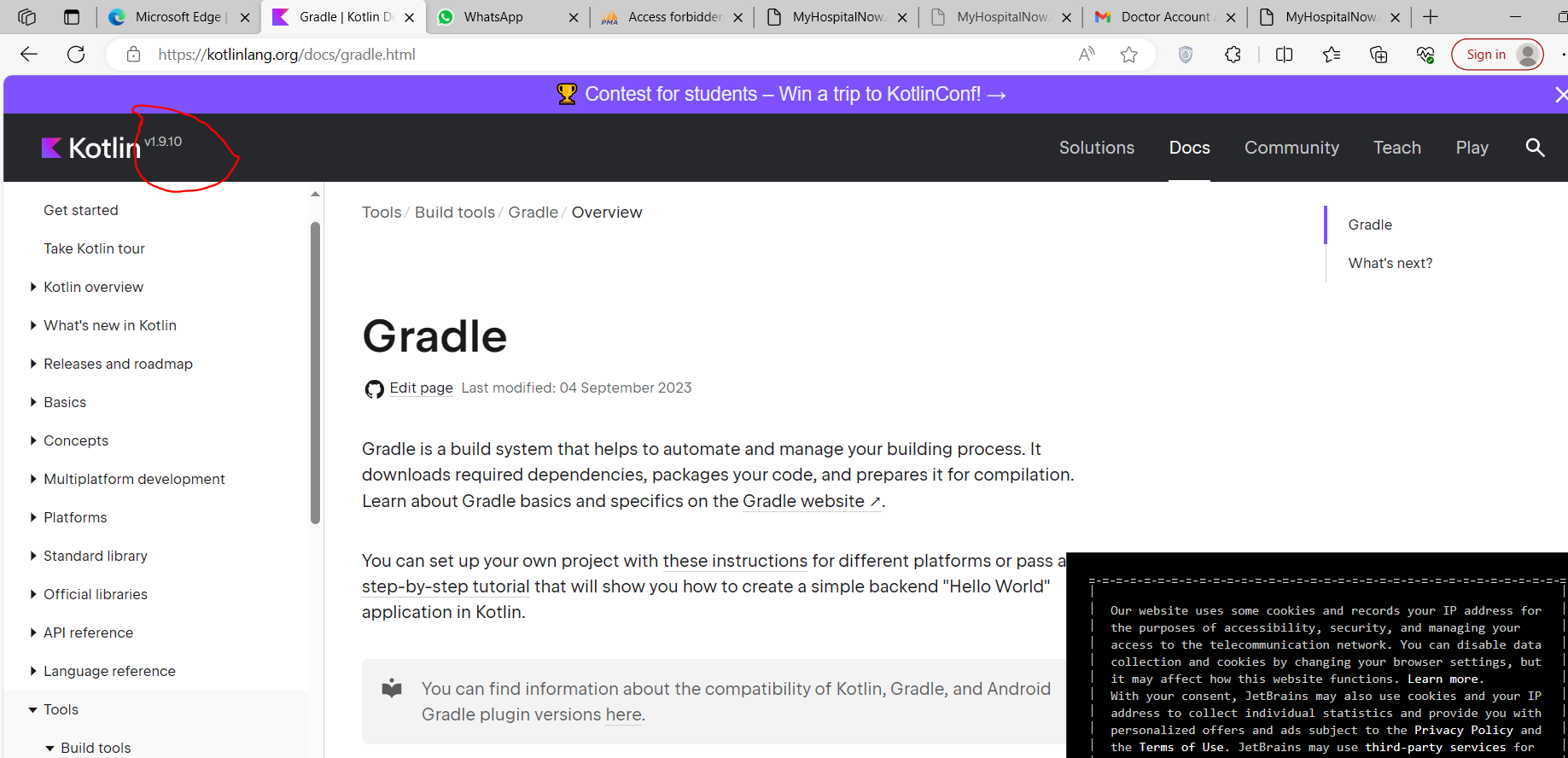 Your project requires a newer version of the Kotlin Gradle plugin. (Android Studio) - SRE School